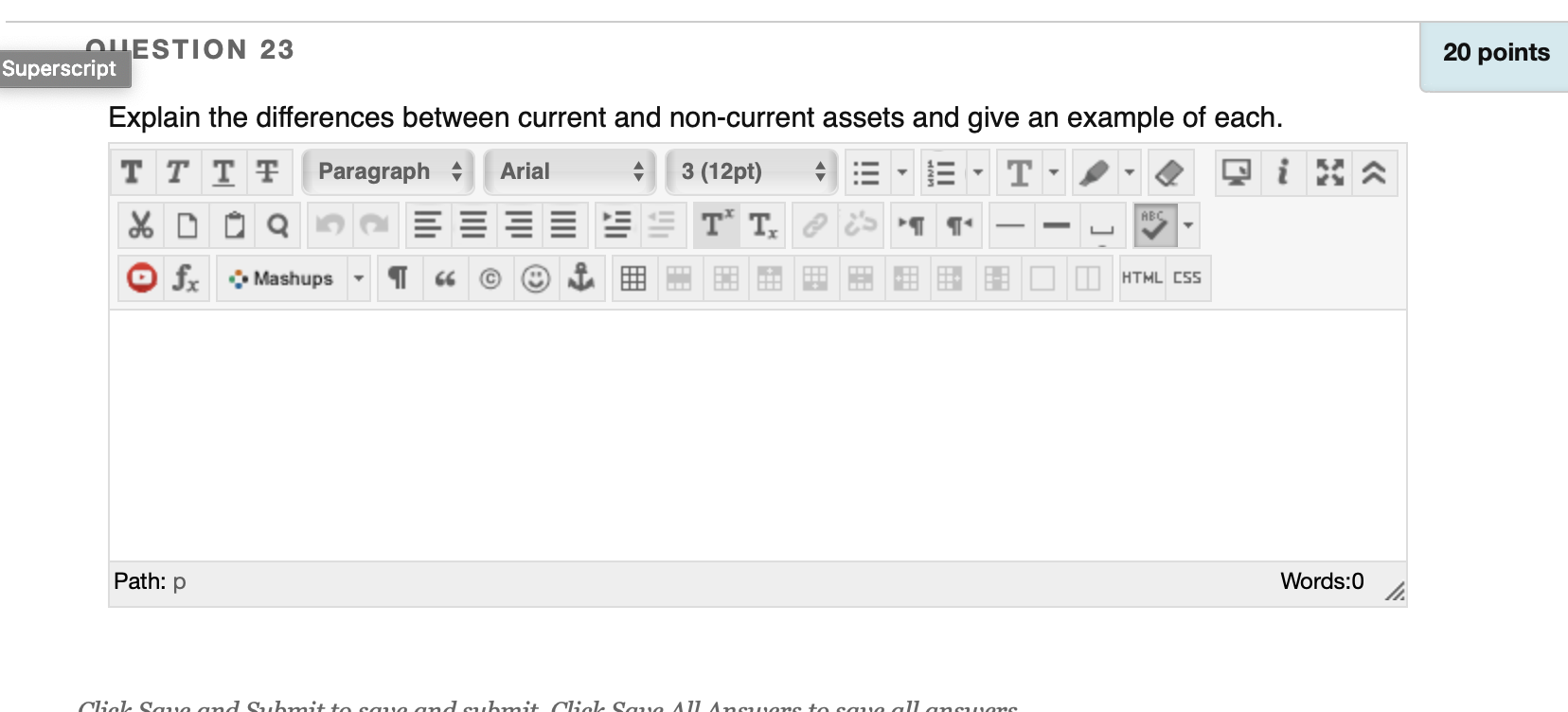 Solved QUESTION 23 Superscript 20 points Explain the | Chegg.com