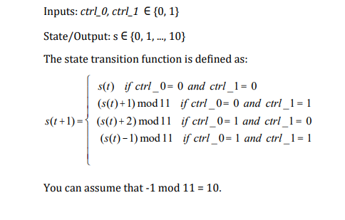 Solved Design a modulo-11 up/down counter using a regular | Chegg.com