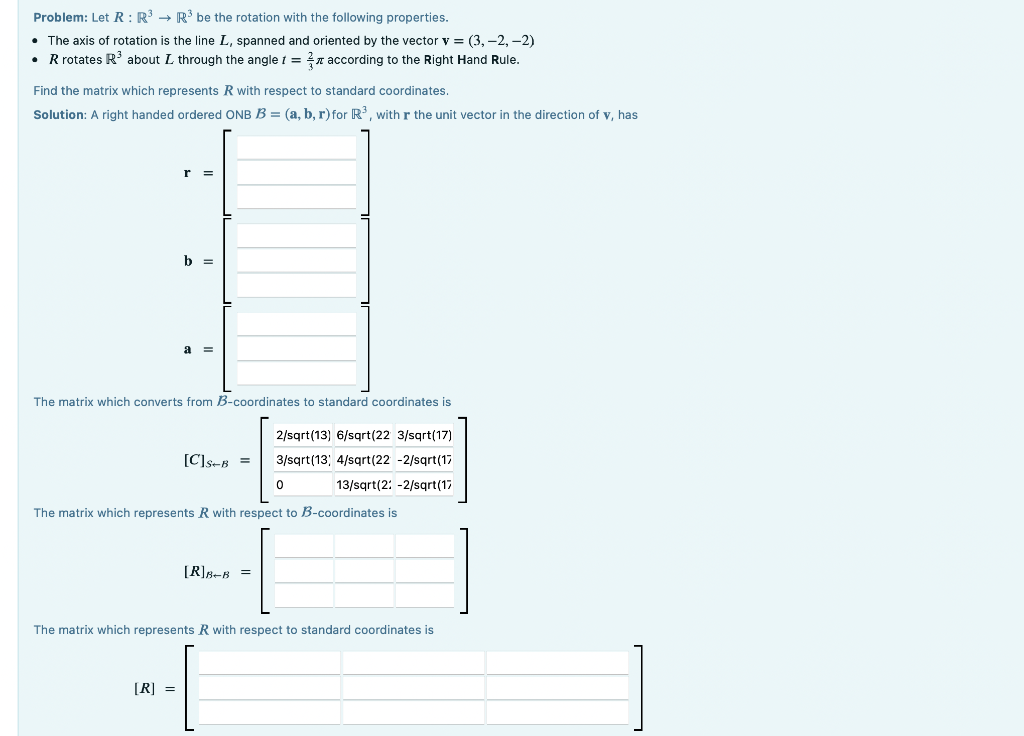 Solved Problem: Let RR → R be the rotation with the | Chegg.com