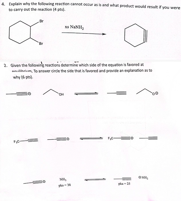 Solved 2 Given The Following Reactions Determine Which Side