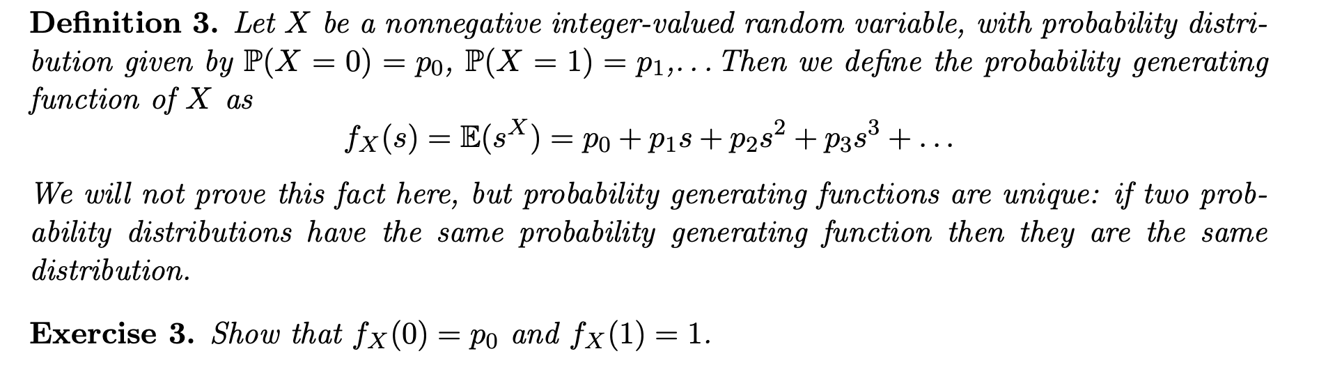 Solved = = = = = Definition 3. Let X be a nonnegative | Chegg.com
