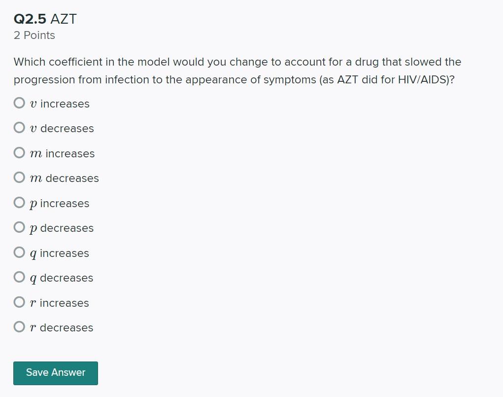 Solved A Simple Model Of Infectious Disease Spread For