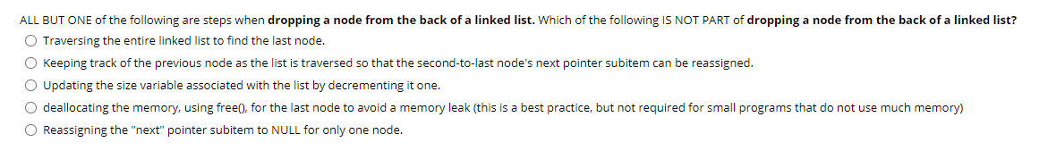 Solved QUESTION 6 In order to use the following struct to | Chegg.com