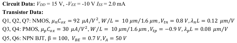 Solved Calculate the common mode input and the differential | Chegg.com