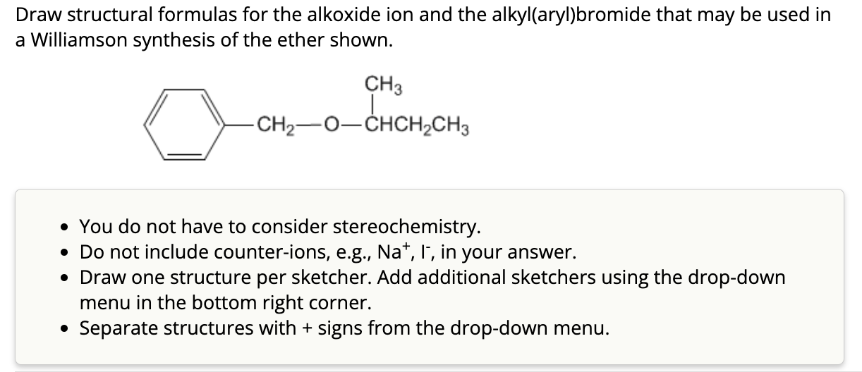Solved Draw structural formulas for the alkoxide ion and the | Chegg.com