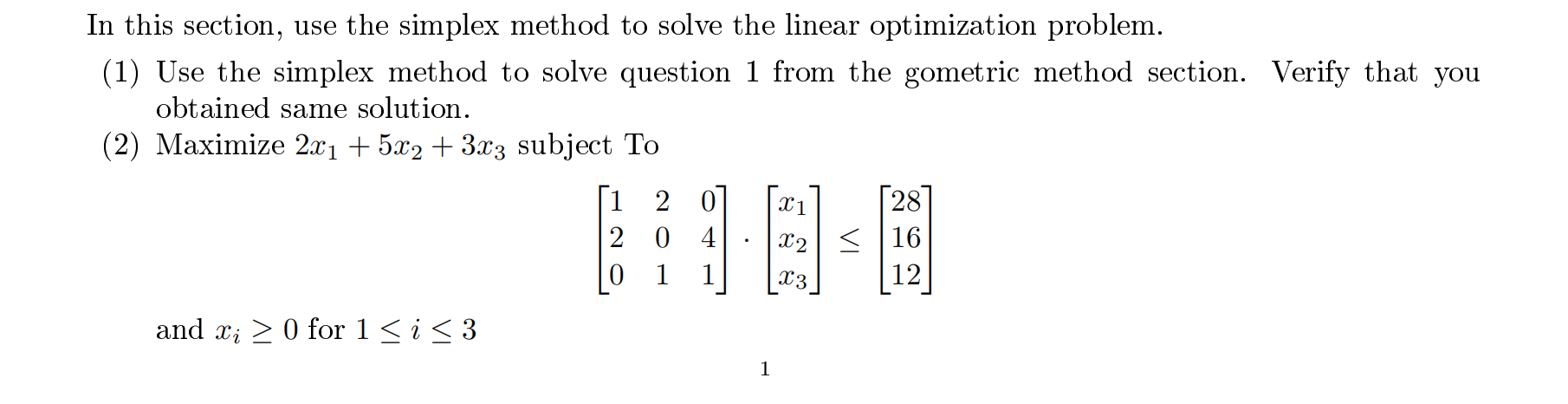 In this section, use the simplex method to solve the | Chegg.com