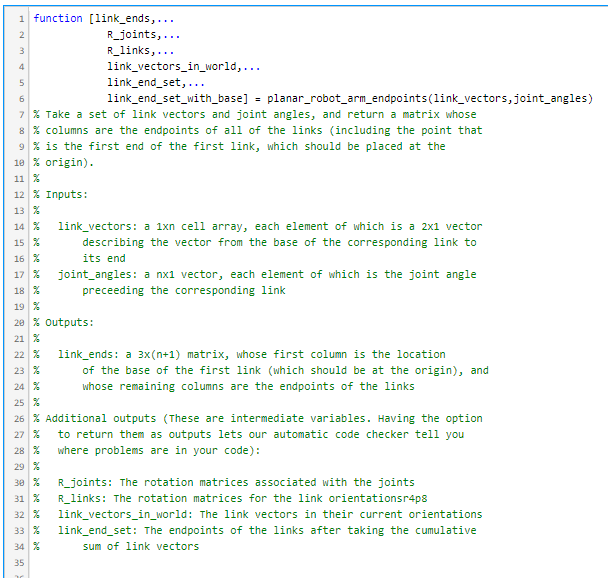 Use the vector and rotation functions you created | Chegg.com