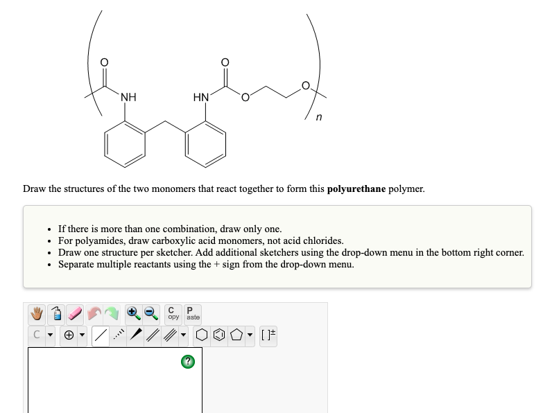 Solved NH HN n Draw the structures of the two monomers that | Chegg.com