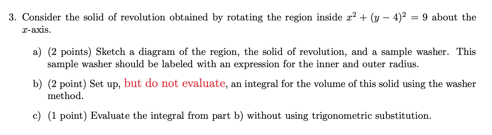 Solved = 3. Consider the solid of revolution obtained by | Chegg.com