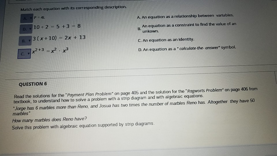 Solved Match each equation with its corresponding | Chegg.com