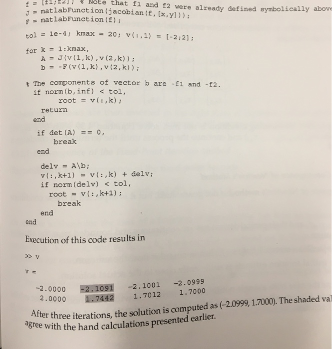 Solved 94. Solve the following nonlinear system using | Chegg.com