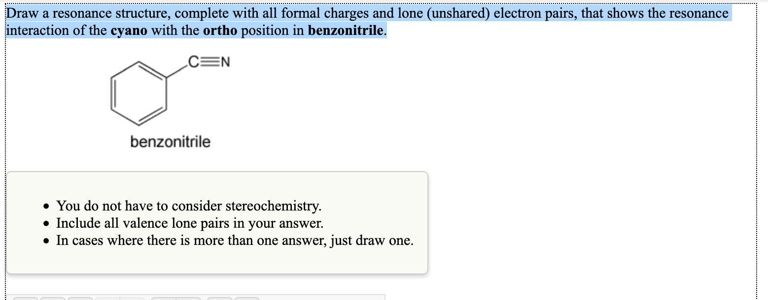 Solved Draw a resonance structure, complete with all formal | Chegg.com