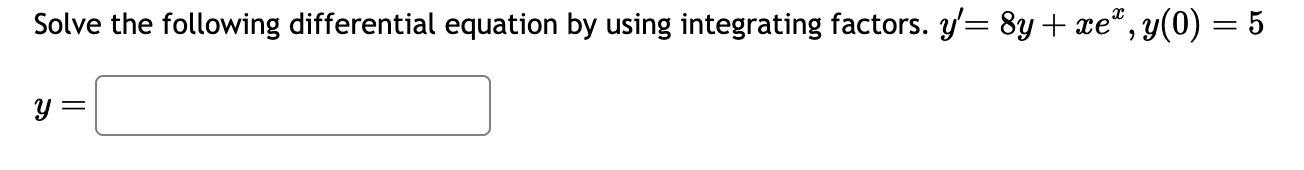 Solved Solve the following differential equation by using | Chegg.com