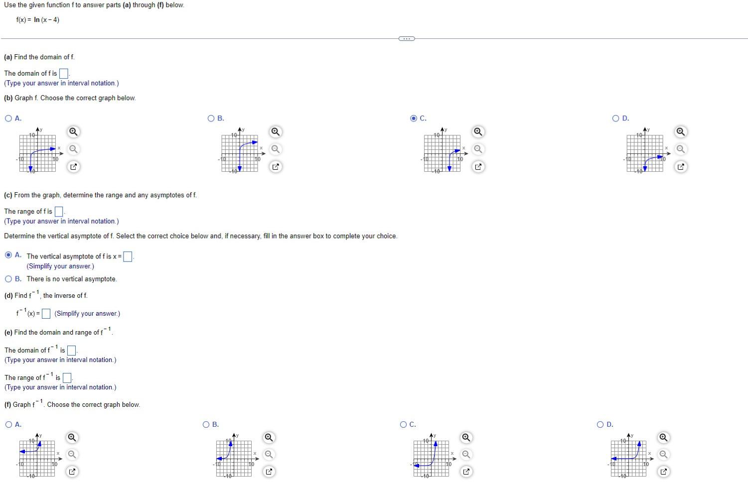 Solved Use the given function f to answer parts (a) through | Chegg.com