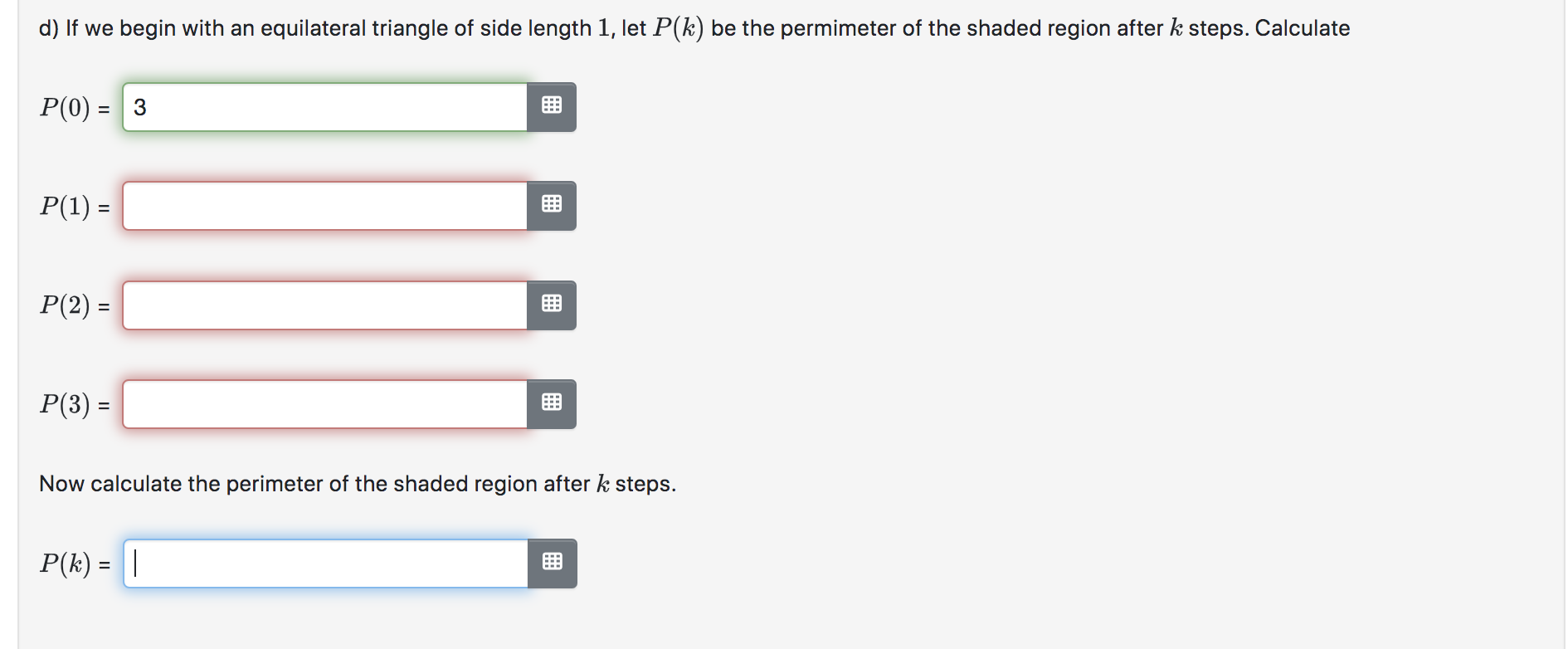 Solved If We Begin With An Equilateral Triangle Of Side