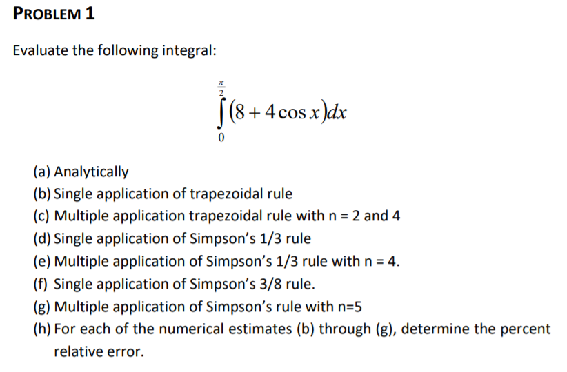 Solved Evaluate the following integral: ∫02π(8+4cosx)dx (a) | Chegg.com
