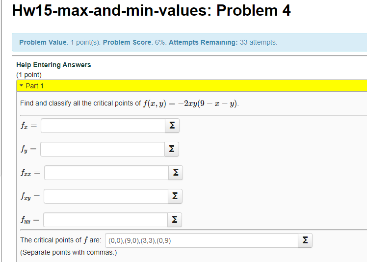 Solved Hw15-max-and-min-values: Problem 4 Problem Value: 1 | Chegg.com