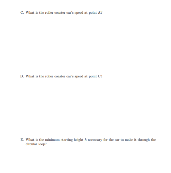 Solved PROBLEM SOLVING 1. (30 points) A roller coaster car, | Chegg.com