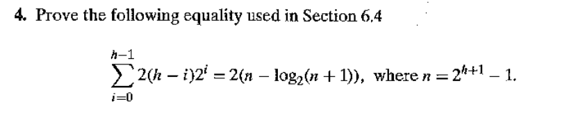 Solved 4. Prove the following equality used in Section 6.4 | Chegg.com