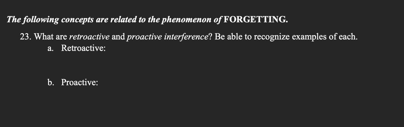 Solved The following concepts are related to the phenomenon | Chegg.com
