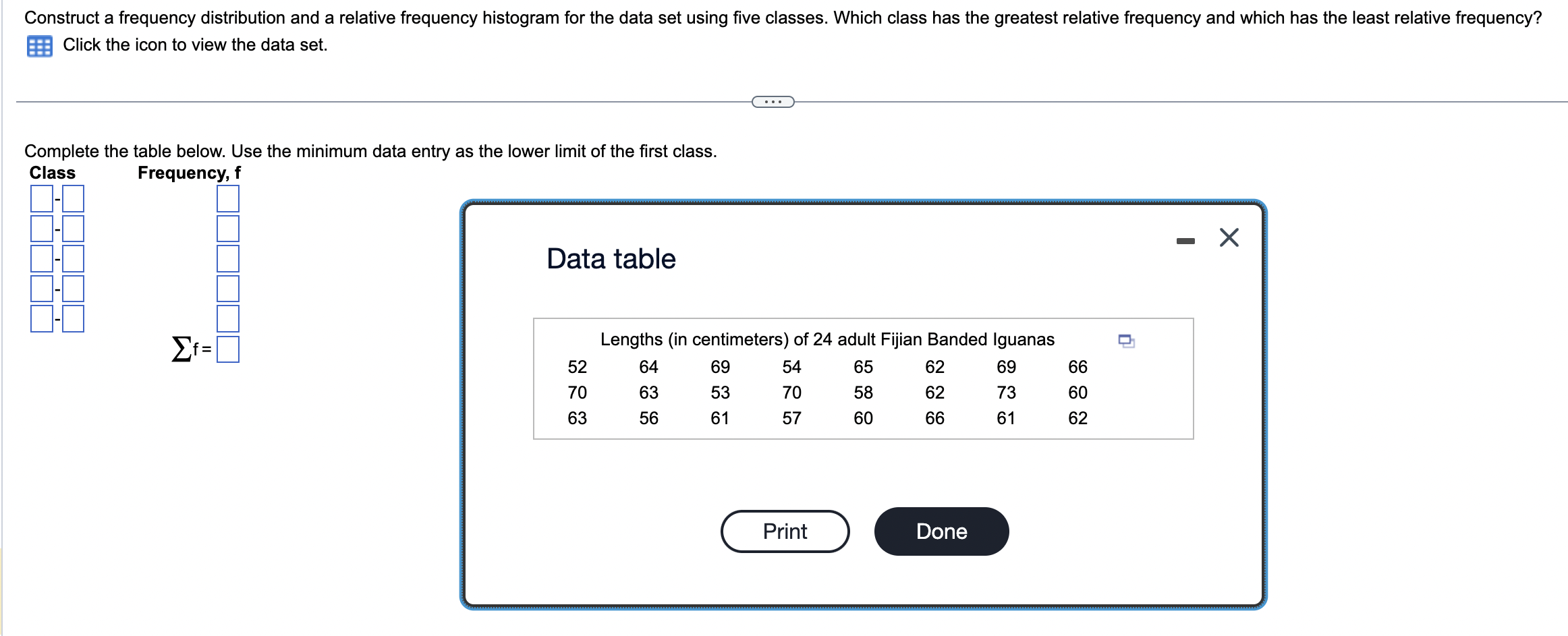Solved Construct a frequency distribution and a relative | Chegg.com