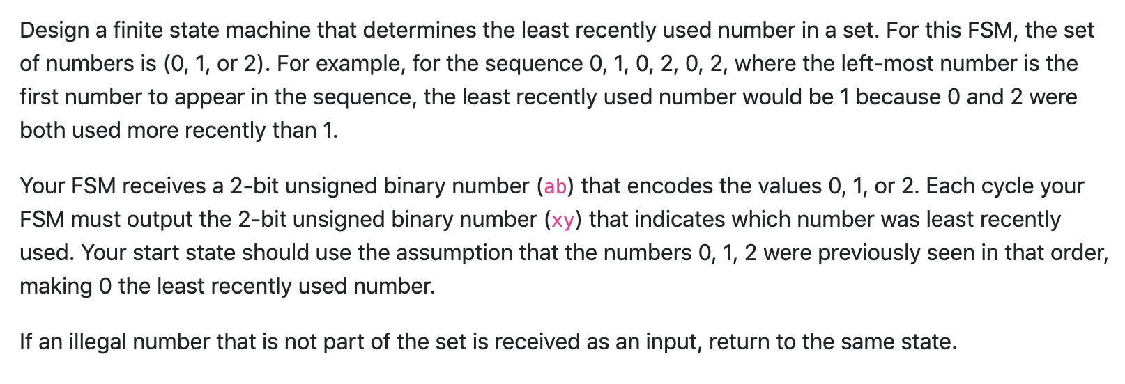 Solved Design a finite state machine that determines the | Chegg.com