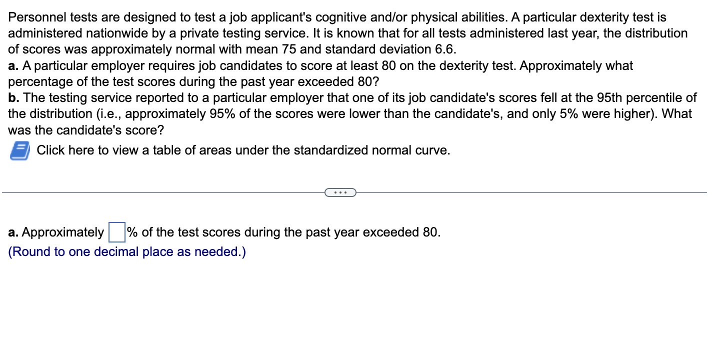 Solved Personnel tests are designed to test a job | Chegg.com