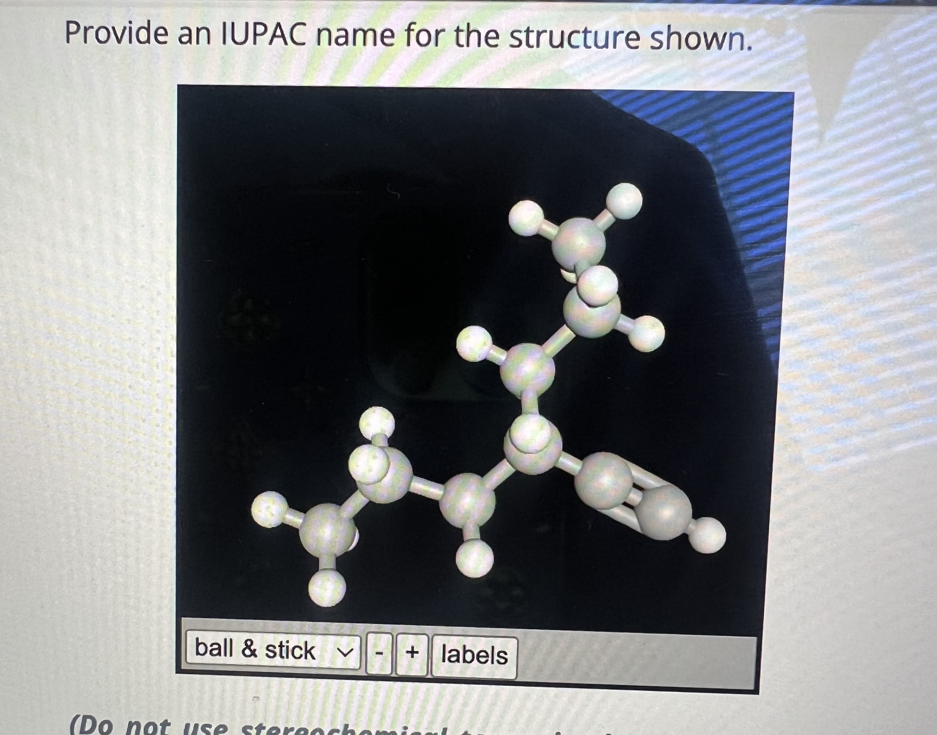 Solved Provide an IUPAC name for the structure | Chegg.com