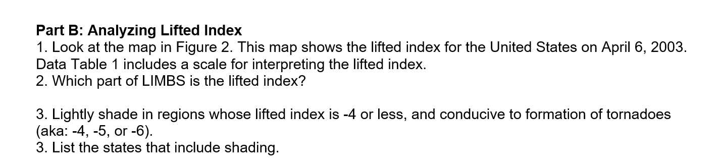 Solved Part B: Analyzing Lifted Index 1. Look at the map in | Chegg.com