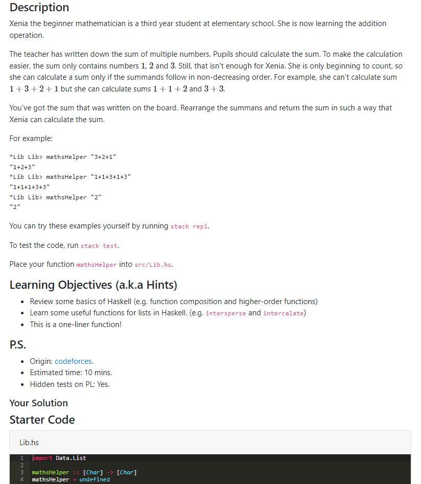Solved Description Xenia the beginner mathematician is a | Chegg.com