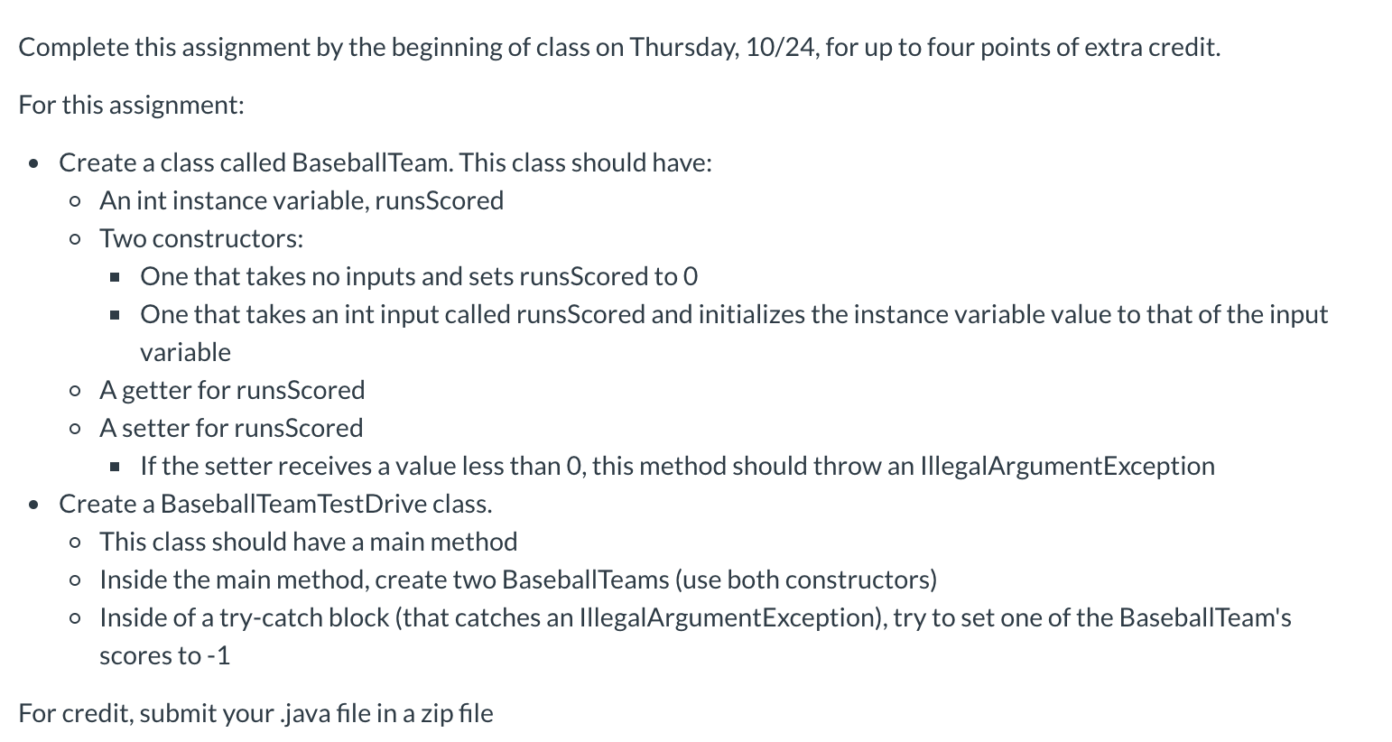 Solved Complete this assignment by the beginning of class on | Chegg.com