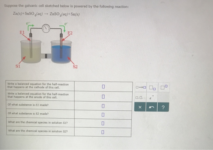 Solved Suppose the galvanic cell sketched below is powered | Chegg.com