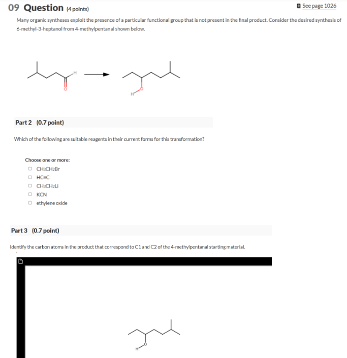 Solved 09 Question (4 points) Many organic syntheses exploit | Chegg.com