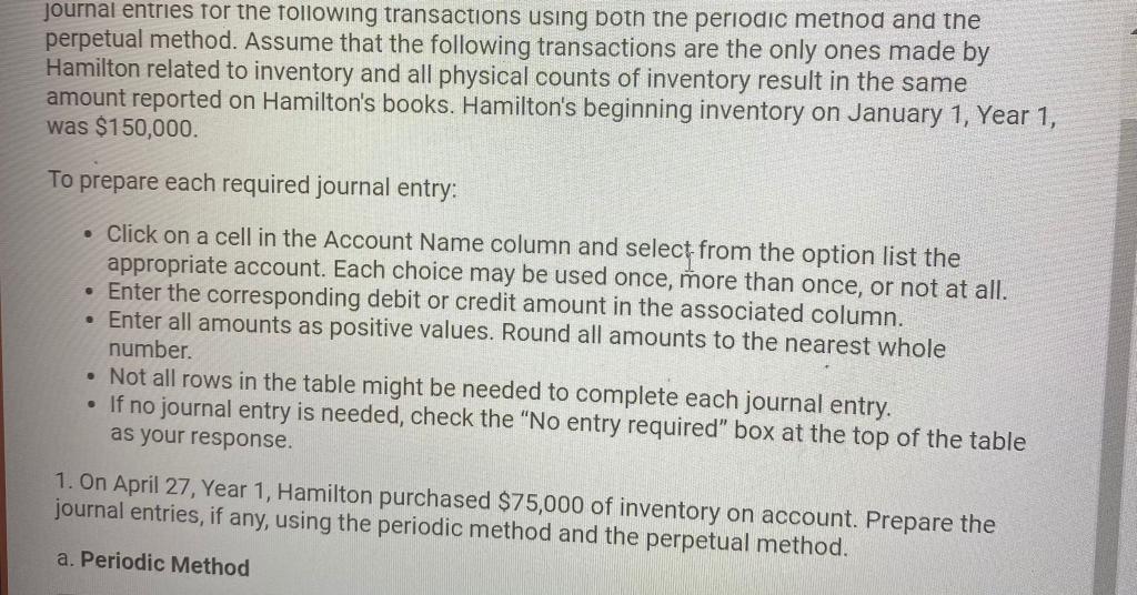 Solved journal entries for the following transactions using | Chegg.com