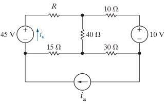 Solved Find current io using principle of superposition when | Chegg.com
