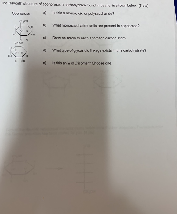 Solved The Haworth structure of sophorose, a carbohydrate | Chegg.com