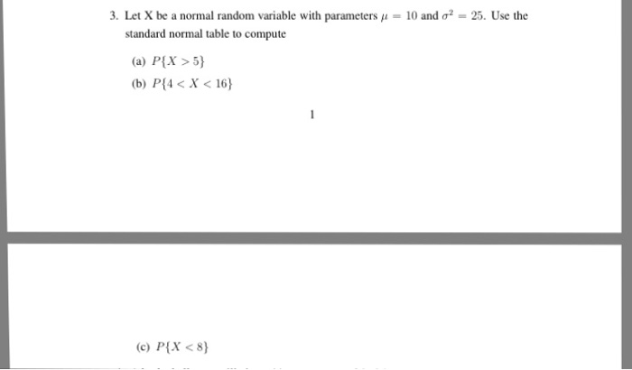 Solved Let X be u normal random variable with parameters mu | Chegg.com