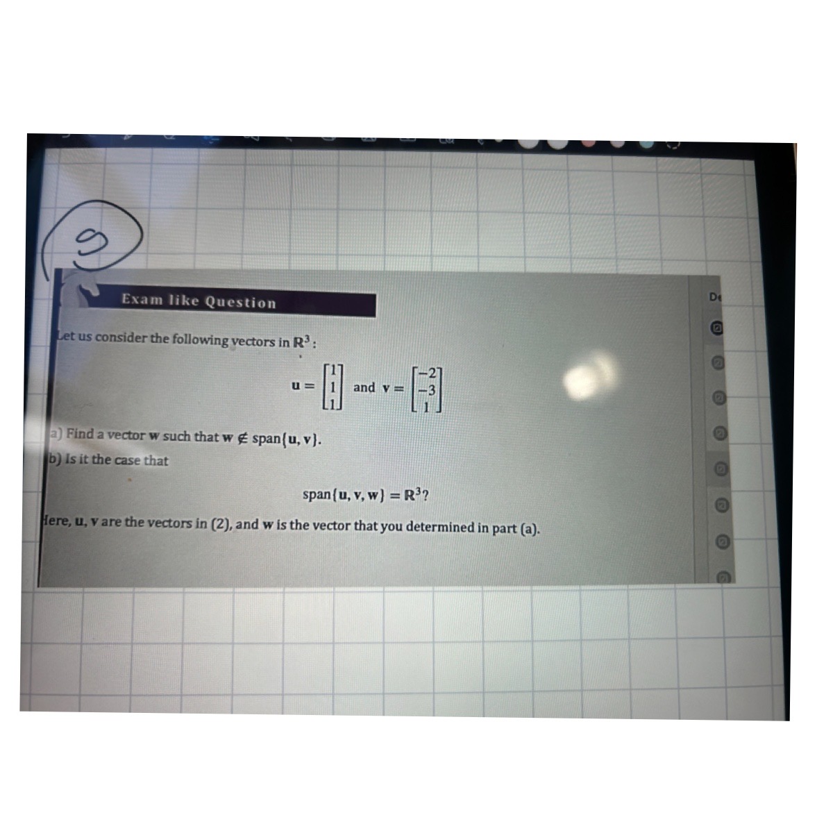 Solved Let us consider the following vectors in R3 : | Chegg.com