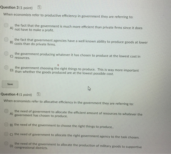 Solved Question 3 (1 point) D When economists refer to | Chegg.com