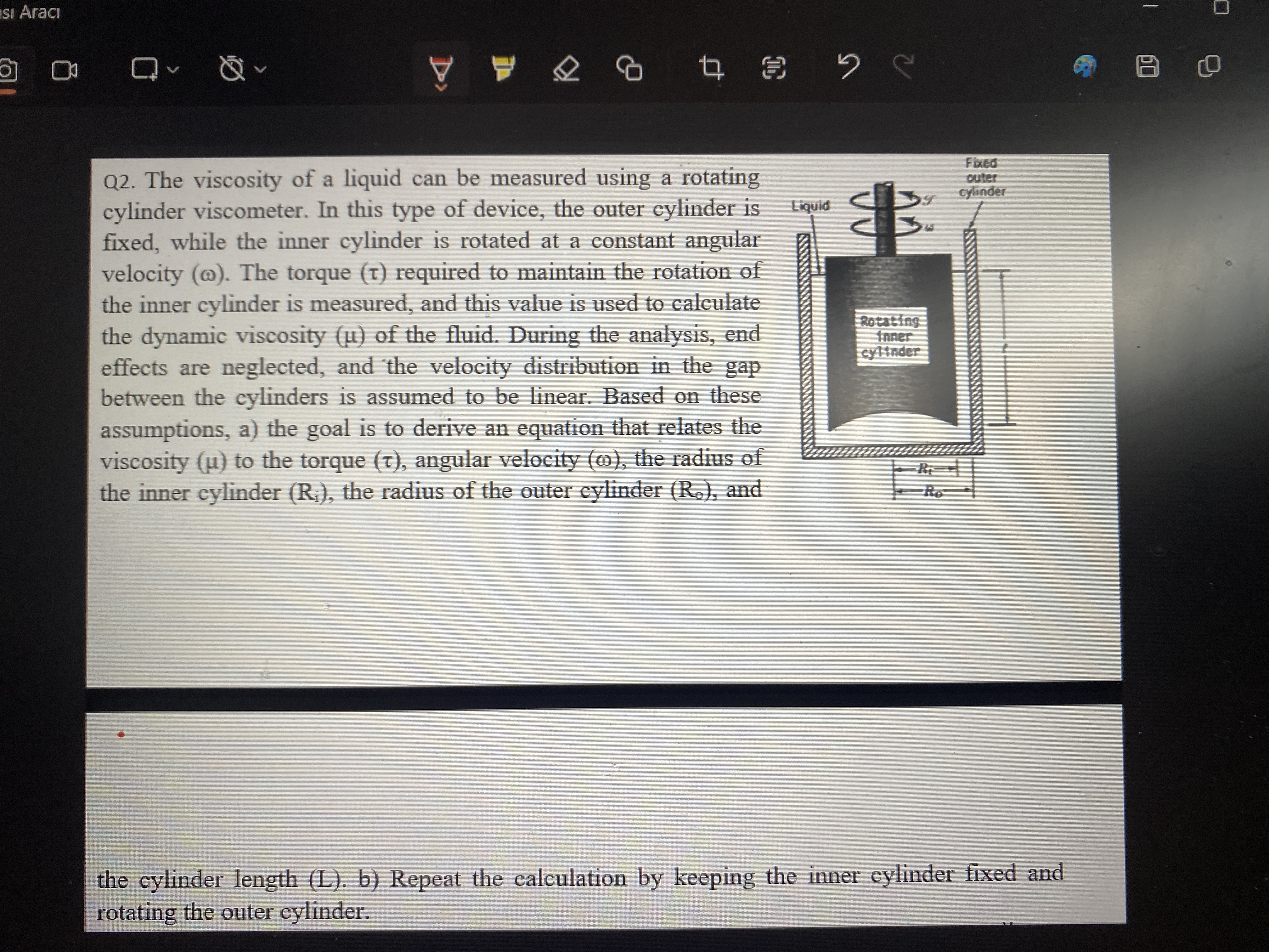 Solved sı ﻿Araal Q2. ﻿The viscosity of a liquid can be | Chegg.com