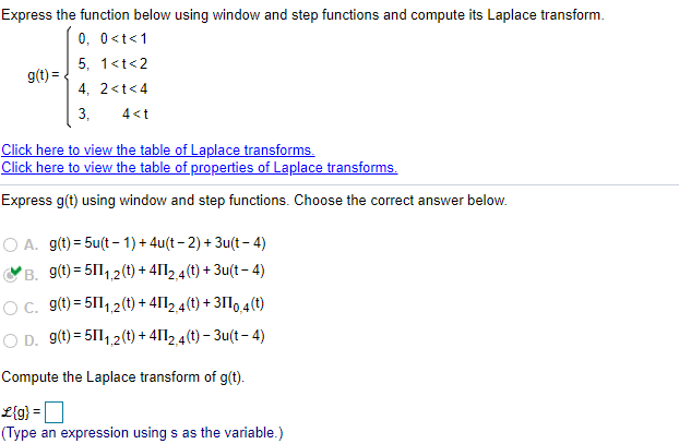 Solved Express the function below using window and step | Chegg.com