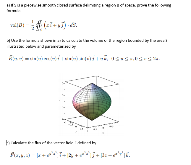Solved a) If S is a piecewise smooth closed surface | Chegg.com