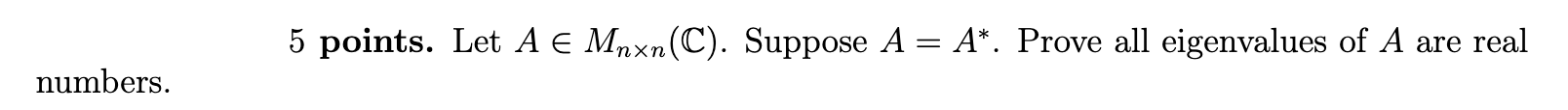 Solved 5 points. Let T:V→V be a linear operator on a | Chegg.com