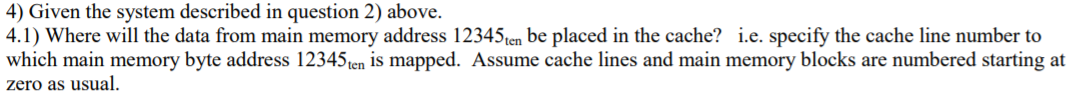 Solved 2) Given: A MIPS computer system with 1 GB of main | Chegg.com