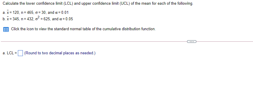 Solved both UCL and LCL and for all values! If you do i will | Chegg.com