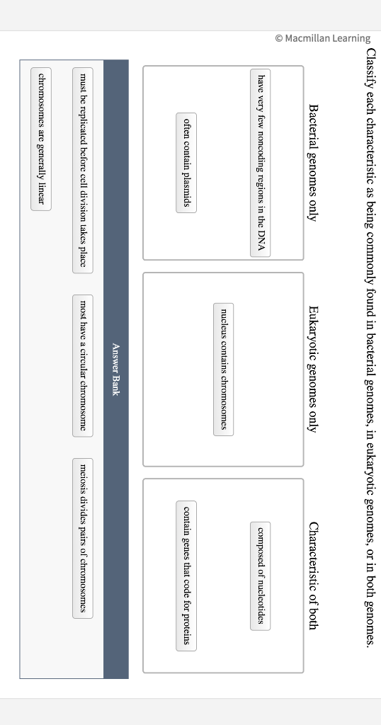 Solved Classify each characteristic as being commonly found | Chegg.com