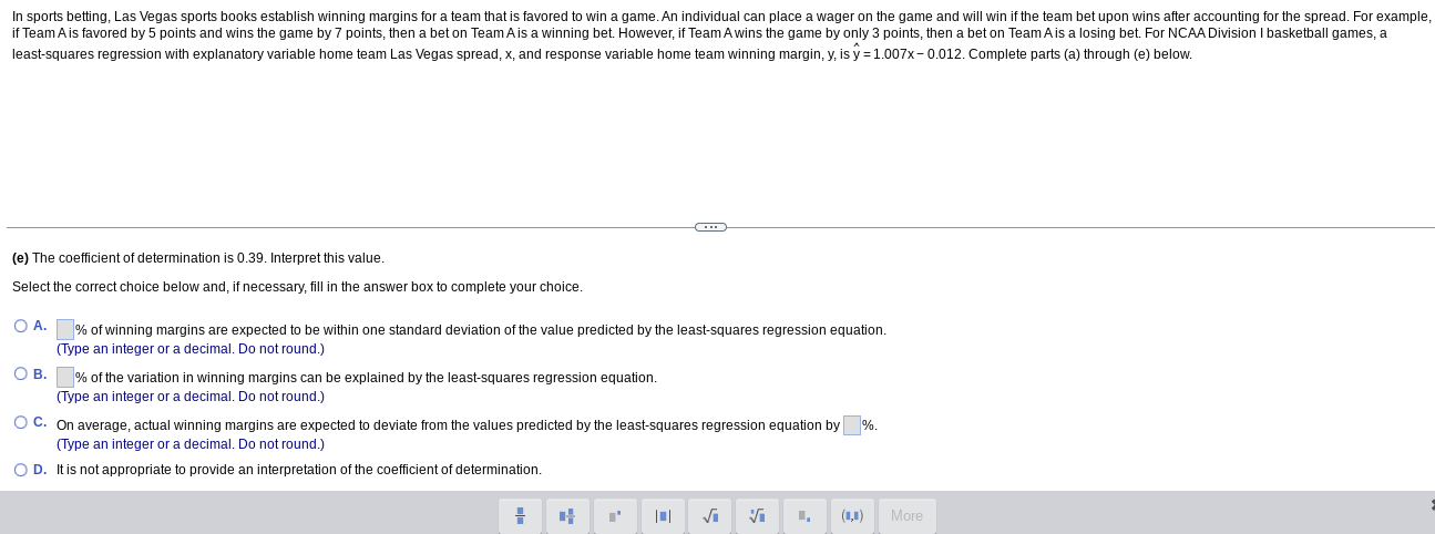 Solved least-squares regression with explanatory variable | Chegg.com