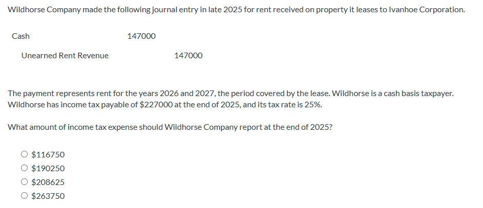 Solved The payment represents rent for the years 2026 and | Chegg.com