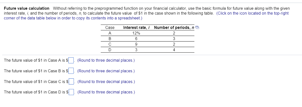 Solved Future value calculation Without referring to the | Chegg.com