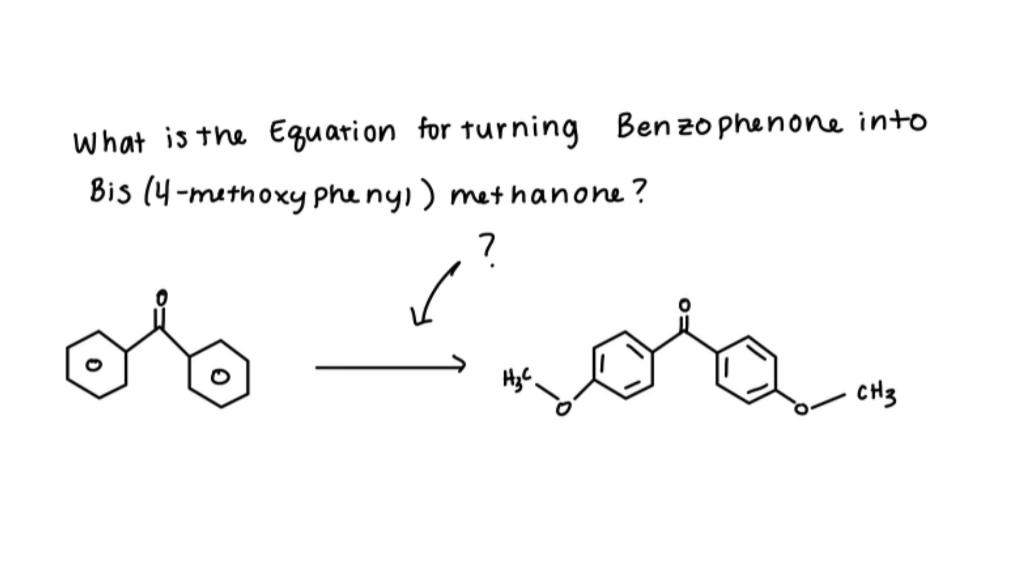 Solved What is the Equation for turning Ben zo phenone into | Chegg.com